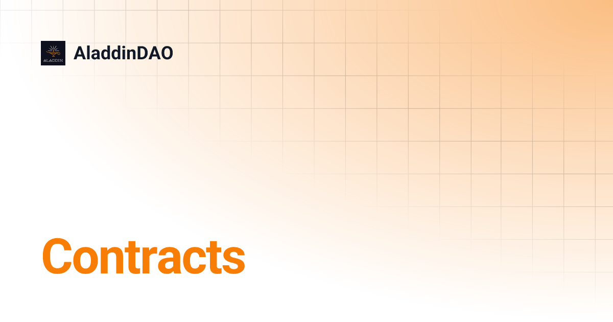 Contracts | AladdinDAO